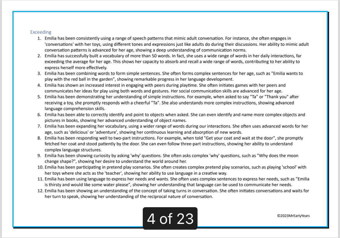 2-Year Progress Check Report Writing Statements (Pack 1 & 2 Bundle ...